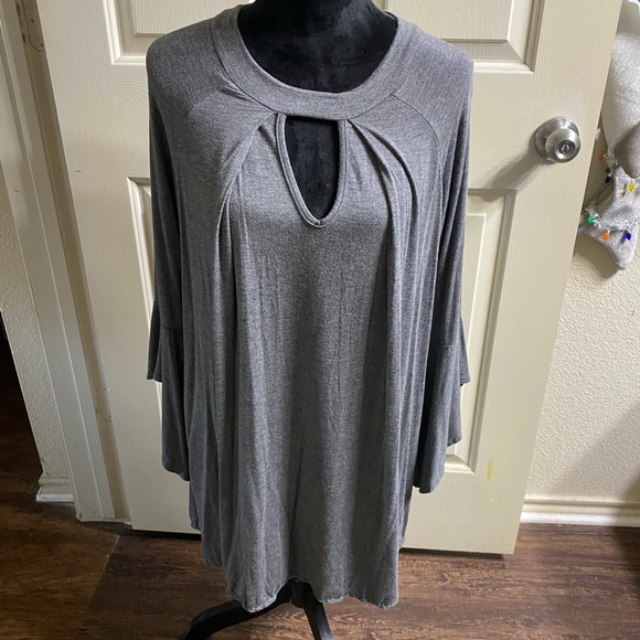 vision | Dresses | Vision Grey Keyhole Dress | Poshmark
